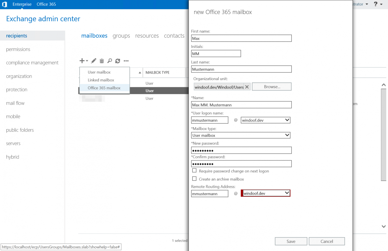 Exchange Hybrid: neue Remote Mailbox erstellen – SchweigersTechBlog