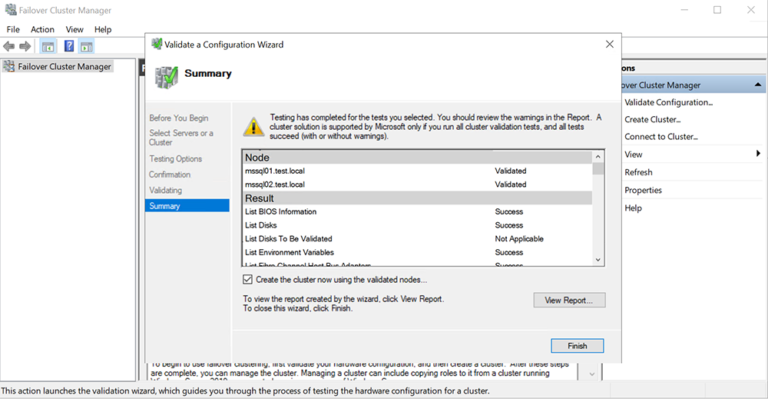 Microsoft SQL Failover-Cluster: Cluster konfigurieren – SchweigersTechBlog