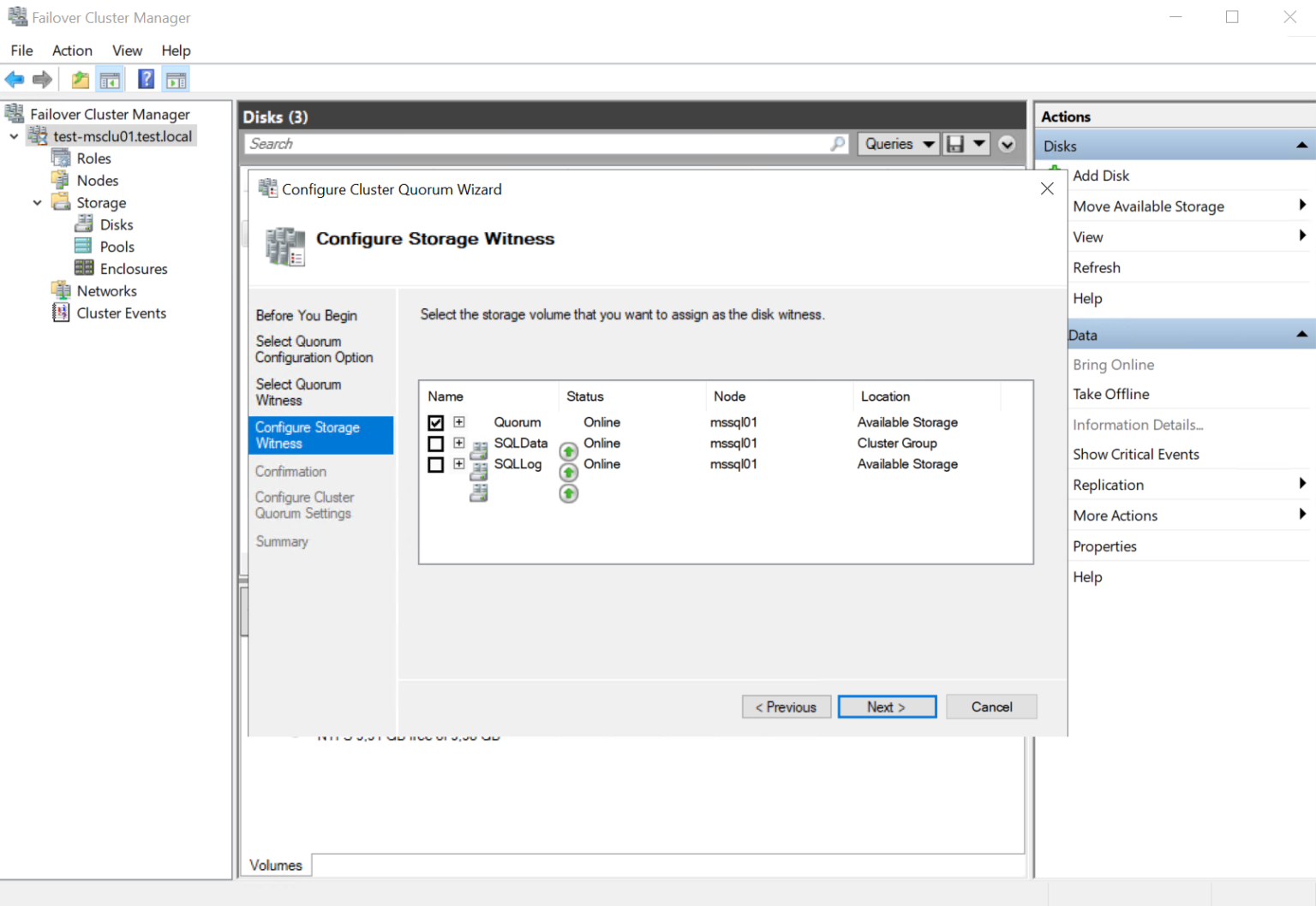 Microsoft SQL Failover-Cluster: Cluster konfigurieren – SchweigersTechBlog