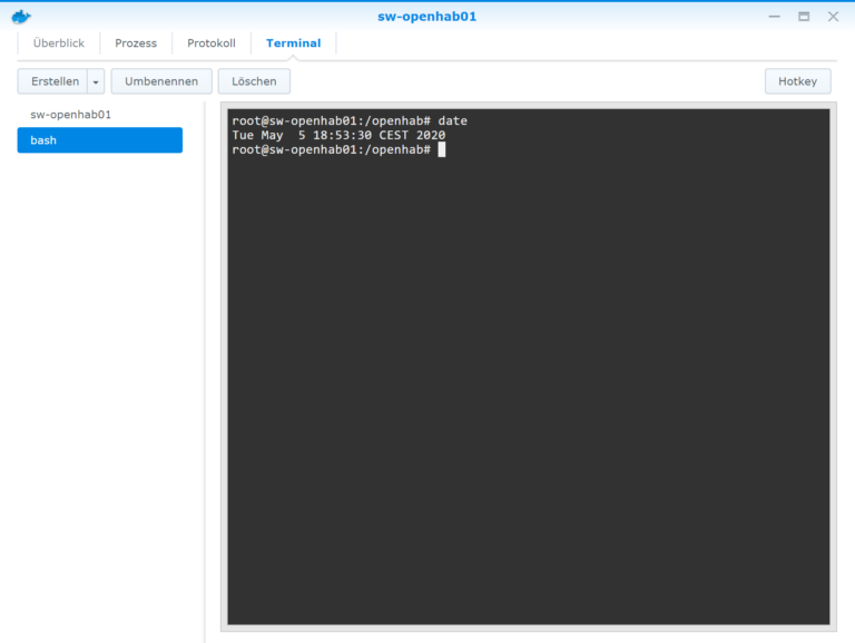 Openhab 2 Synology Docker Timezone ändern Schweigerstechblog